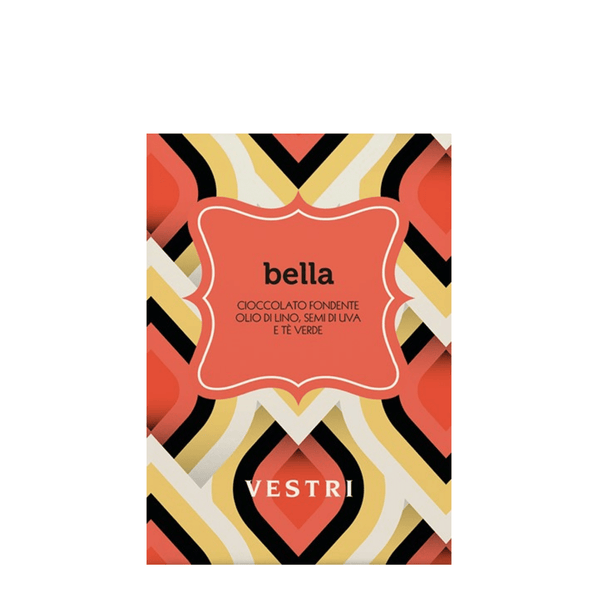 "Bella" Dark Chocolate Bar With Grape Seeds By Tasty Ribbon